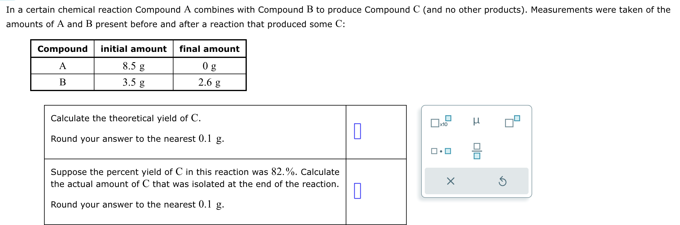 Solved In a certain chemical reaction Compound A combines | Chegg.com