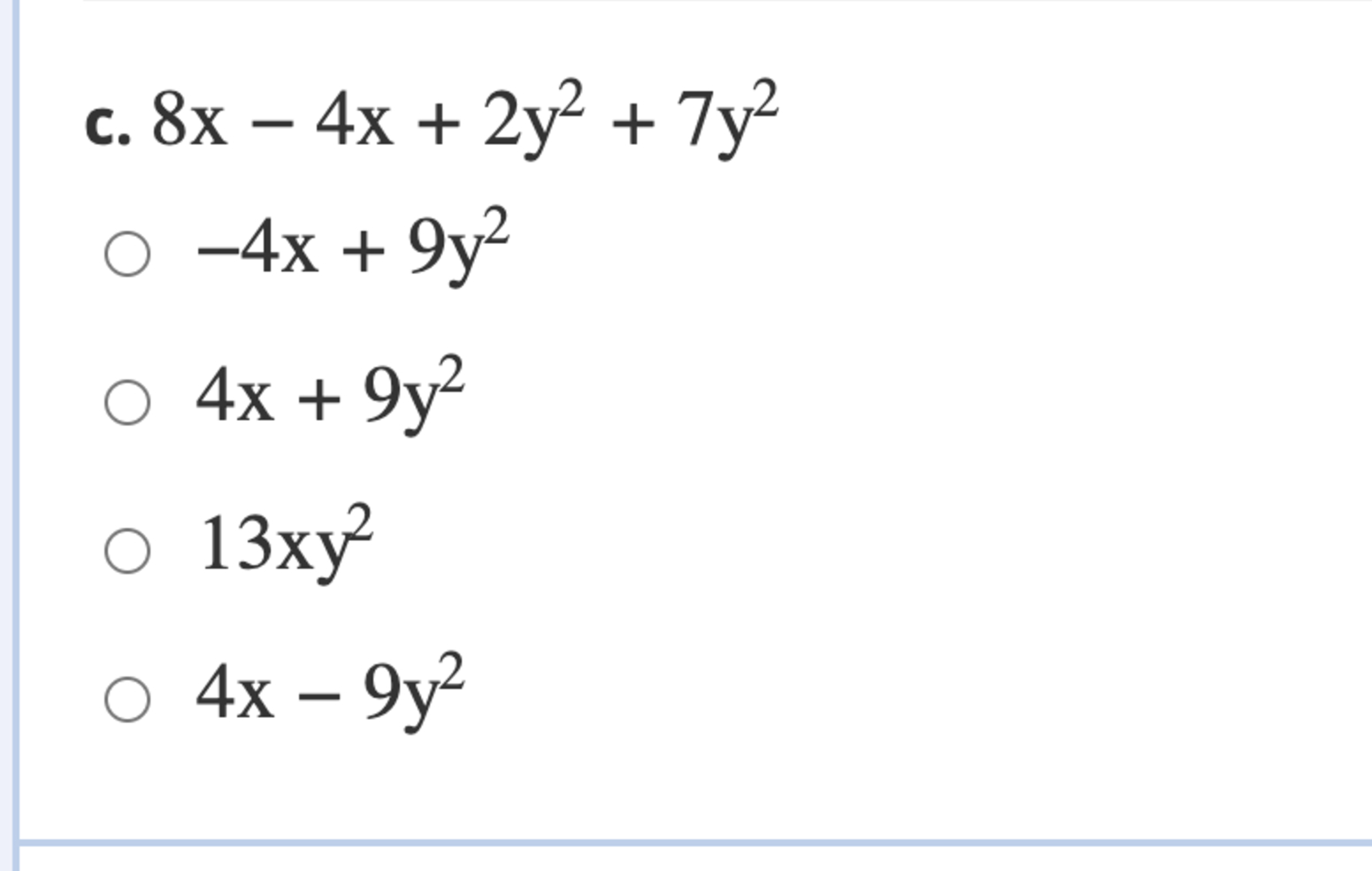 Solved Choose the correct simplified forms: | Chegg.com
