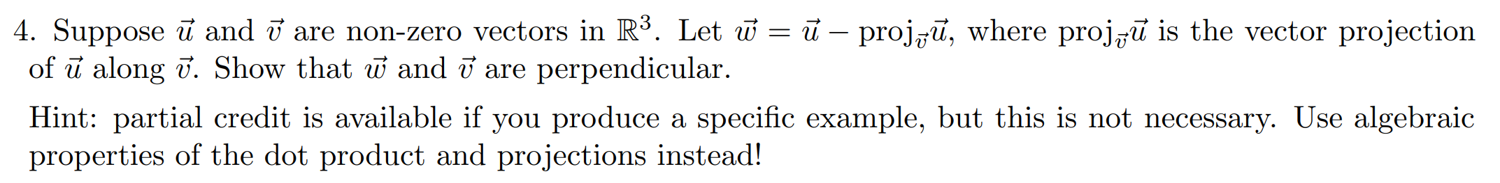 Solved 4. Suppose u and v are non-zero vectors in R3. Let | Chegg.com