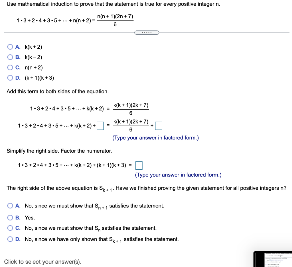 Solved Use mathematical induction to prove that the | Chegg.com