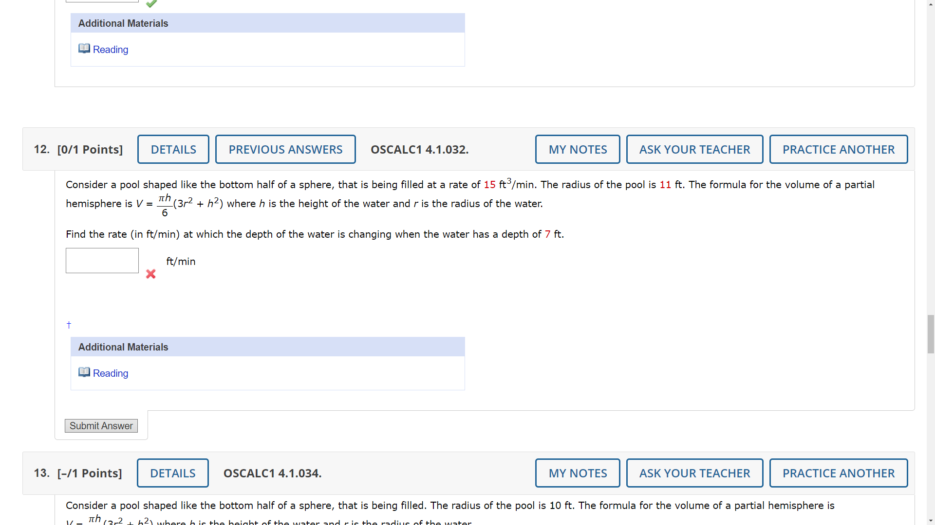 Consider a pool shaped like the bottom half of a | Chegg.com