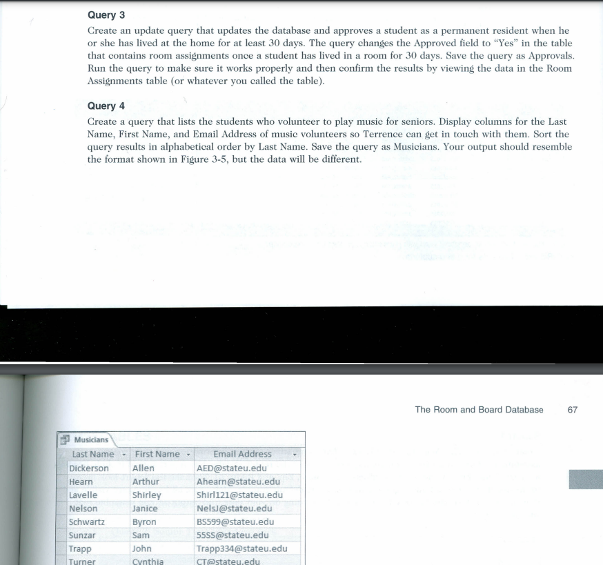 Solved Questions: Query 3 Create an update query that | Chegg.com
