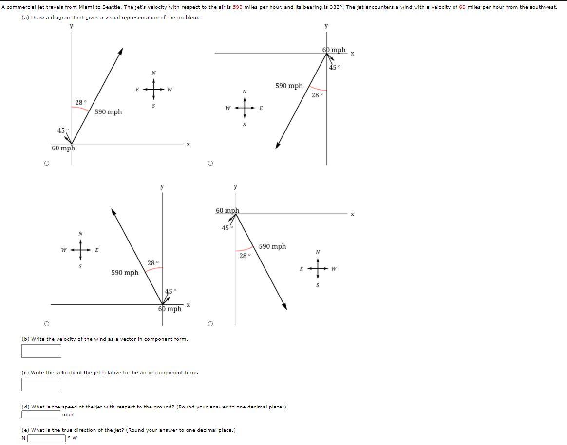 Solved A commercial jet travels from Miami to Seattle. The | Chegg.com