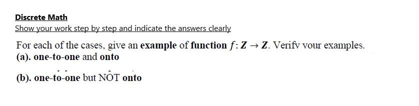 Solved Discrete Math Show your work step by step and | Chegg.com