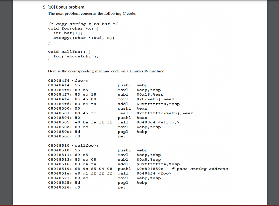 Solved 4 [10] Consider The Following Structure Declaration