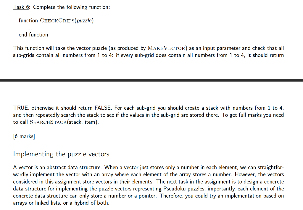 Solved Task 6: Complete the following function: function | Chegg.com