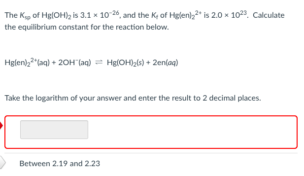 Solved The Ksp of Hg(OH)2 is 3.1×10−26, and the Kf of | Chegg.com