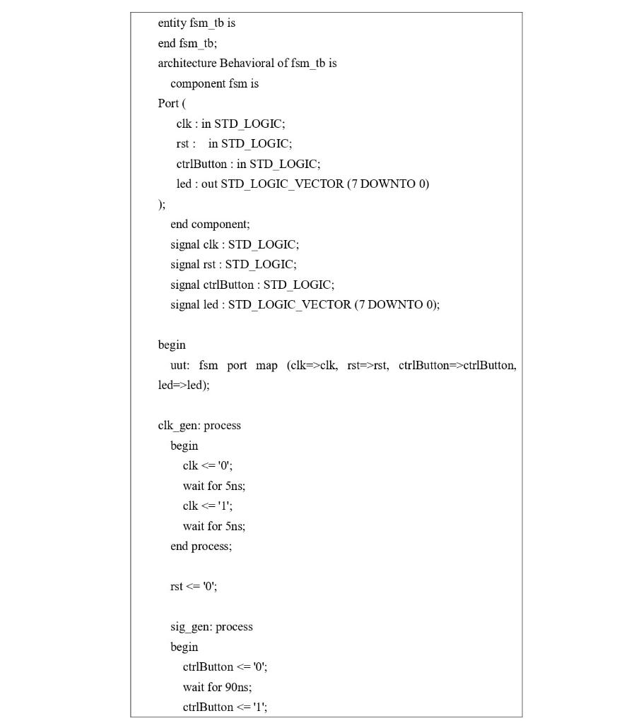 Experiment A Finite State Machine Fsm Is An