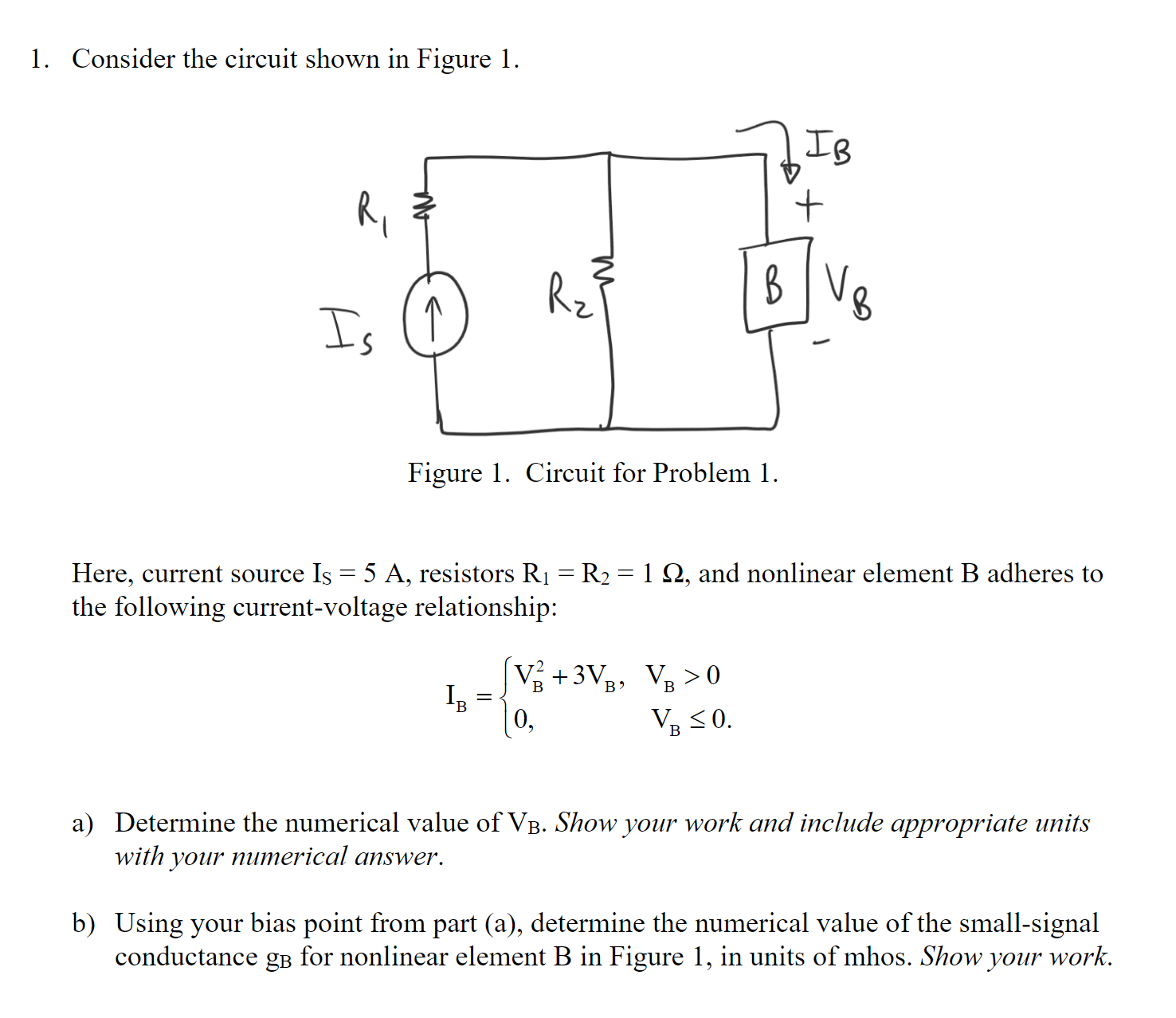 Solved Consider the circuit shown in Figure 1.Here, current | Chegg.com