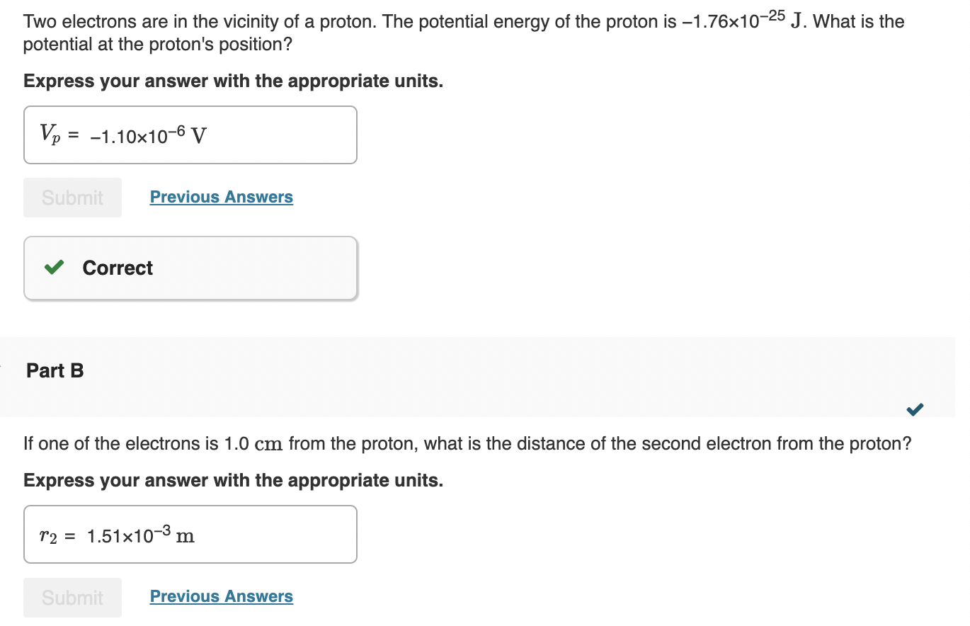 Solved Two electrons are in the vicinity of a proton. The | Chegg.com