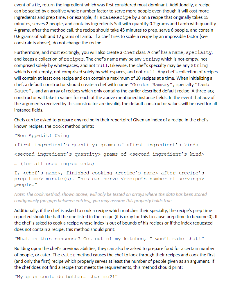Solved Note: you must follow the rules of encapsulation for | Chegg.com