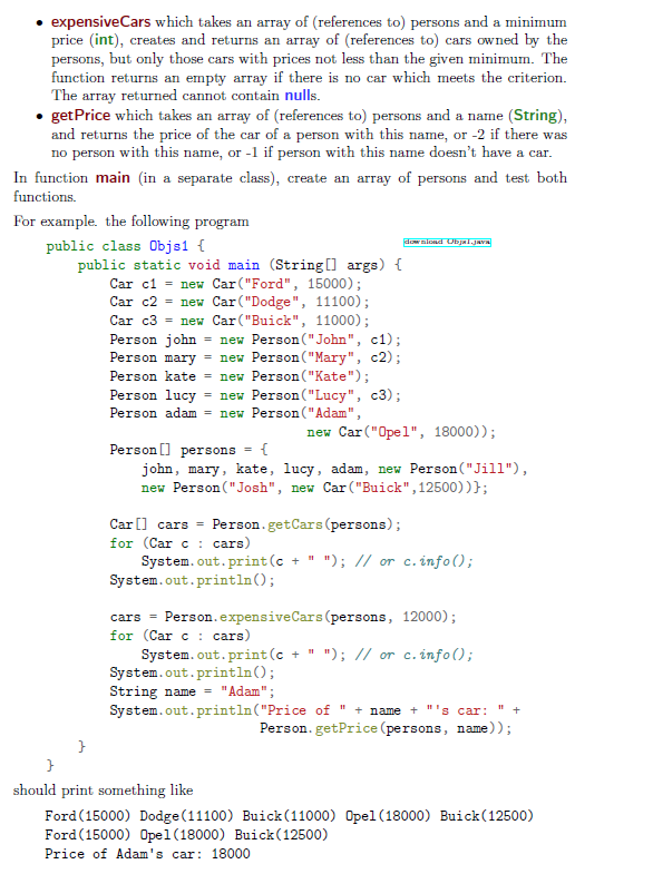 Solved Problem 4 Create Two Classes Person And Car Class 6810