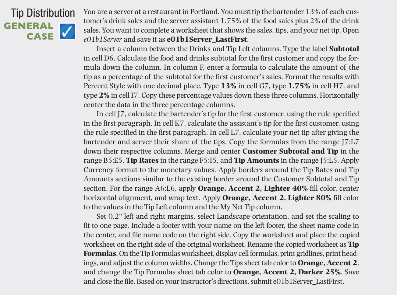 Solved Tip Distribution You are a server at a restaurant in | Chegg.com