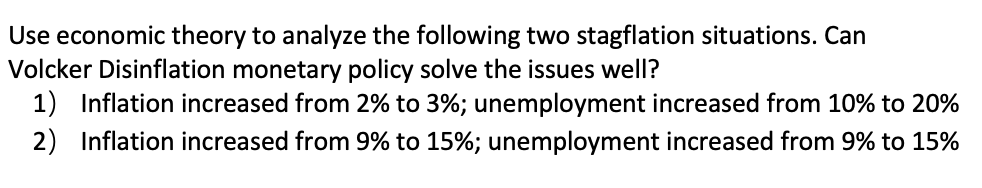 Solved Use economic theory to analyze the following two | Chegg.com
