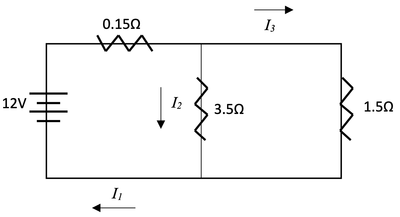 Solved Find the current through each wire in the circuit | Chegg.com