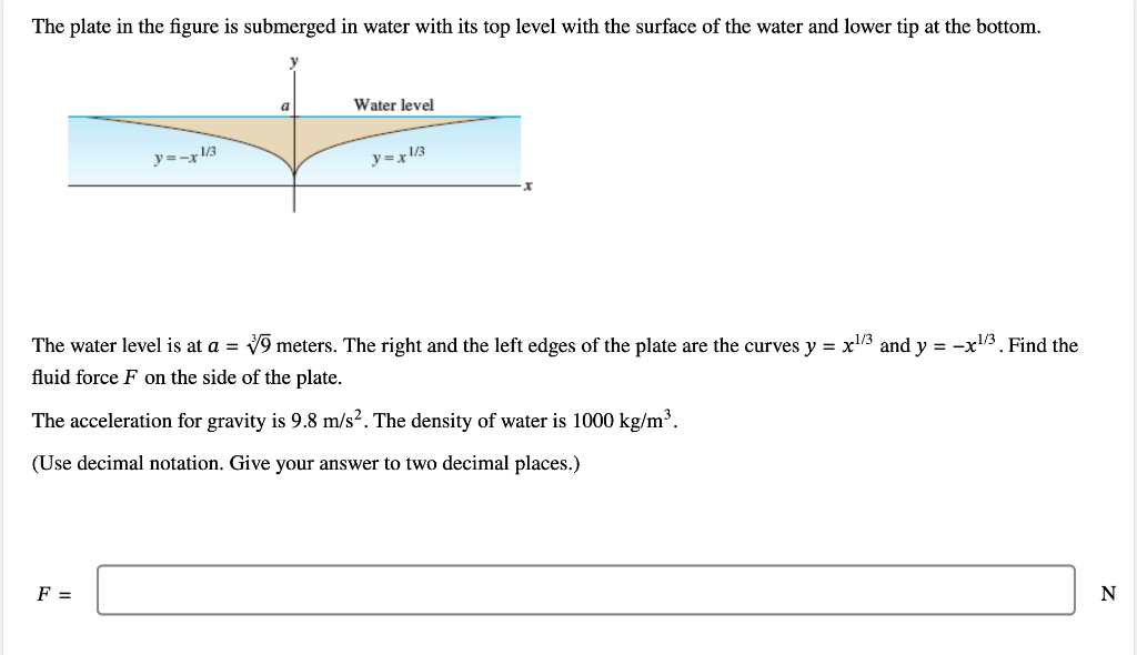 Solved The water level is at a=39 meters. The right and the | Chegg.com