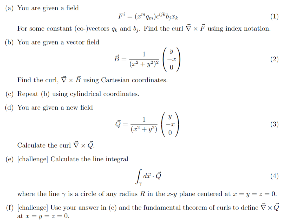 Solved For some constant (co-)vectors qk and bj . Find the | Chegg.com