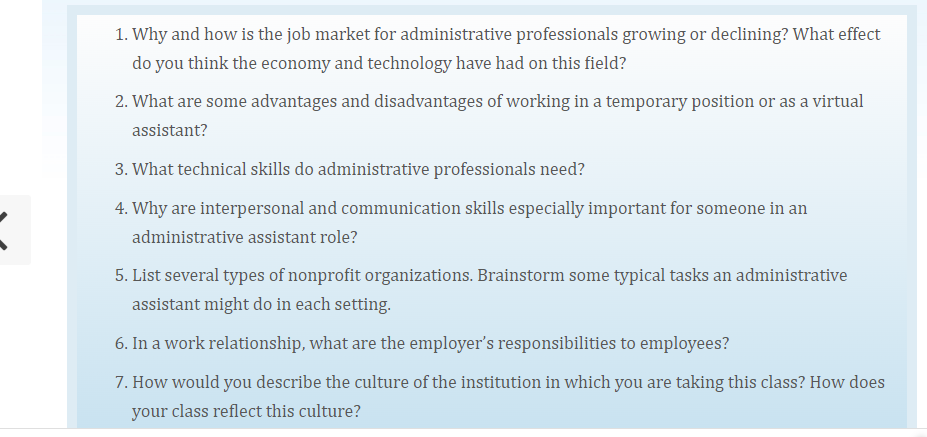 Solved Why and how is the job market for administrative | Chegg.com