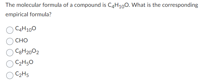 Solved The molecular formula of a compound is C4H10O. ﻿What | Chegg.com