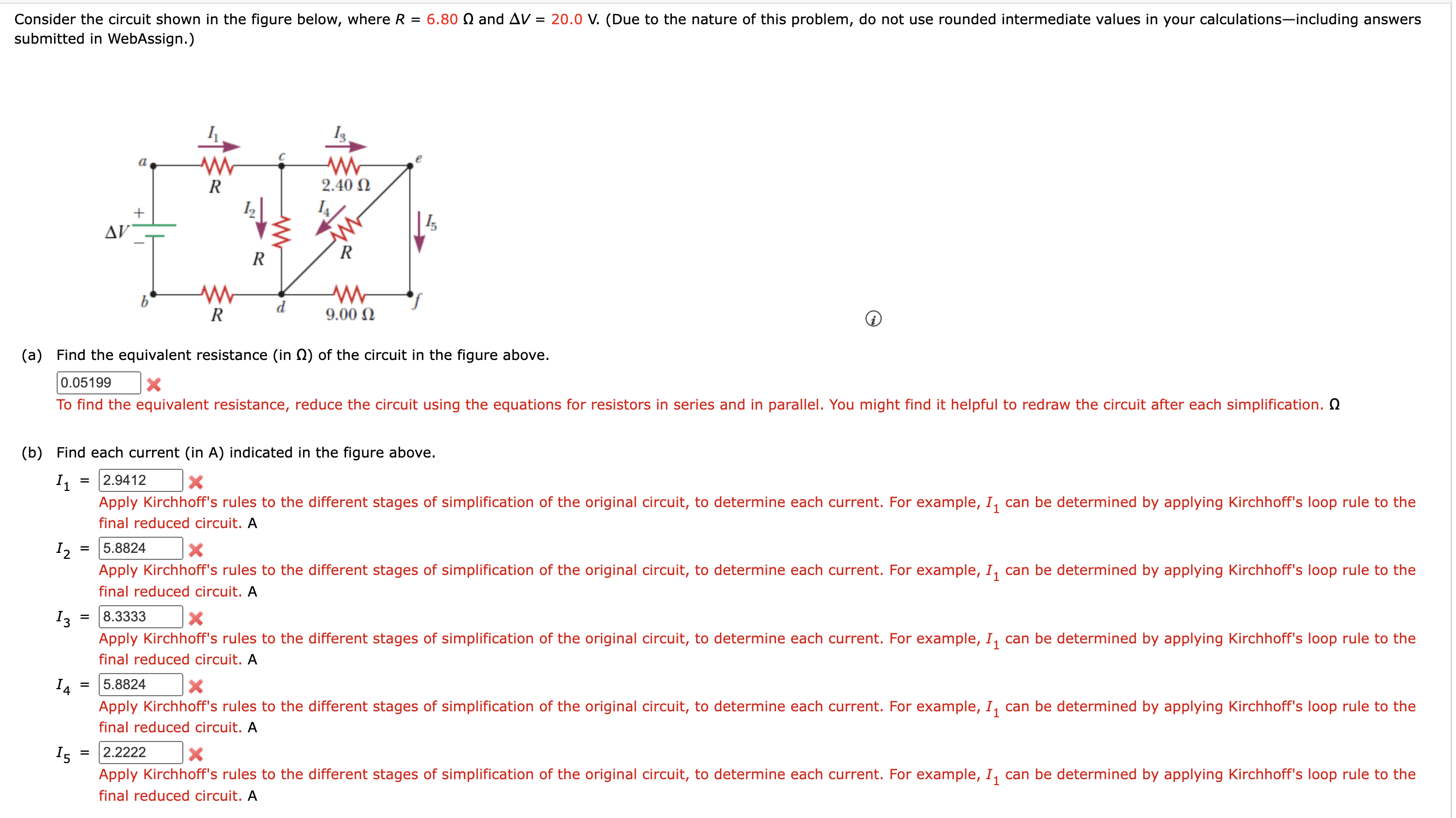 Solved submitted in WebAssign.) (i) (a) Find the equivalent | Chegg.com