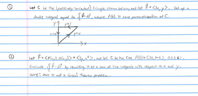 Solved 0 bet c be the positively-oriented) triangle shown | Chegg.com