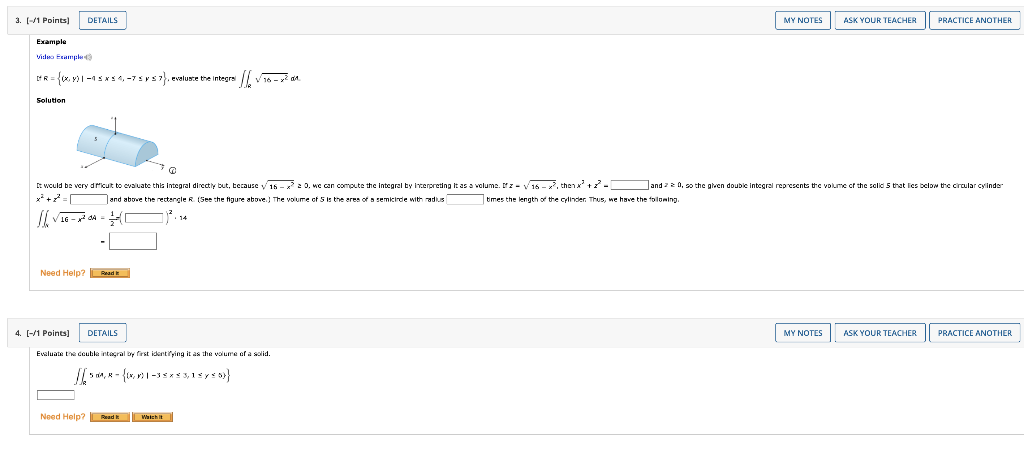 Solved 2. (-/1 Points) DETAILS MY NOTES ASK YOUR TEACHER | Chegg.com