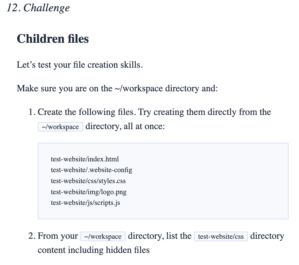 Solved 12. Challenge Children files Let's test your file | Chegg.com
