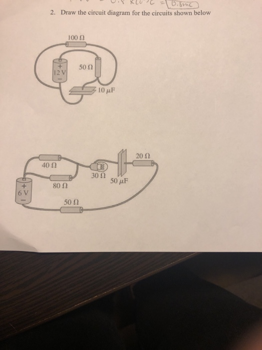 Solved 2. Draw the circuit diagram for the circuits shown | Chegg.com