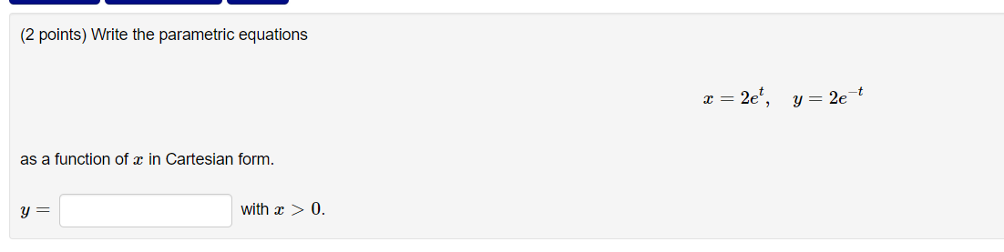 Solved (2 points) Write the parametric equations | Chegg.com
