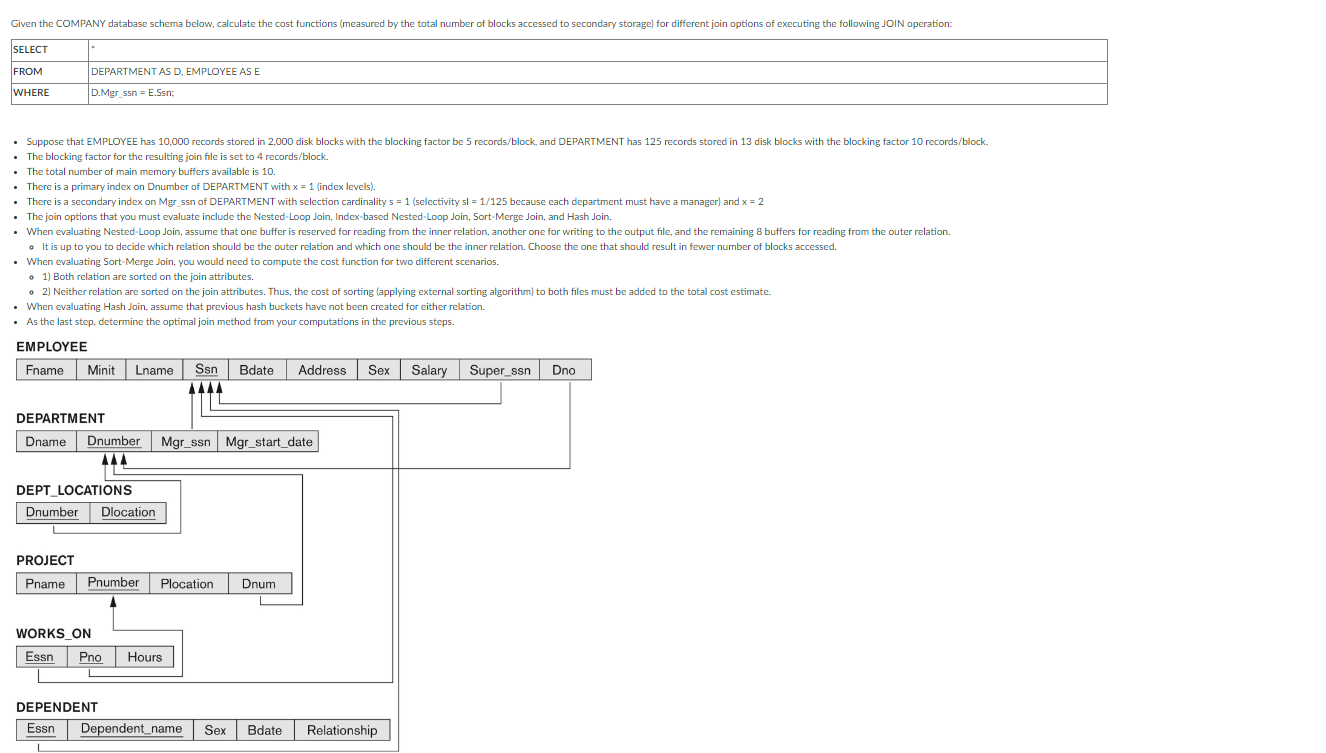 - The blocking factor for the resulting join file is | Chegg.com