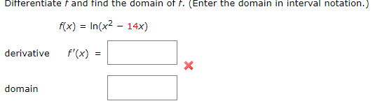 Solved Differentiate t and find the domain of t. (Enter the | Chegg.com
