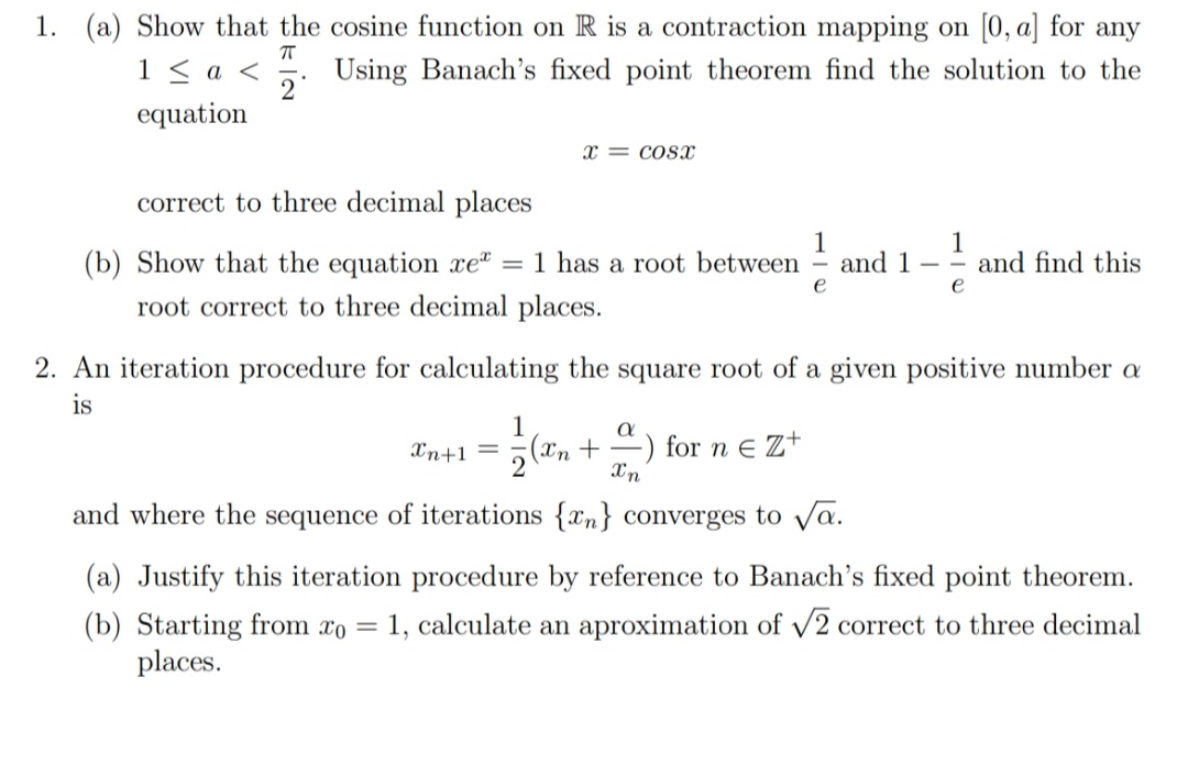 Solved (a) ﻿Show that the cosine function on R is ﻿a | Chegg.com