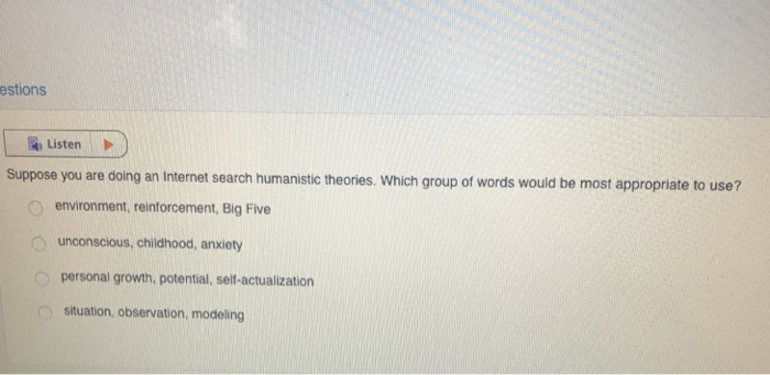Solved estions Listen Suppose you are doing an Internet | Chegg.com