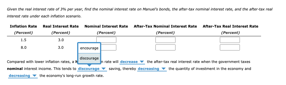Solved 8. Inflation-induced tax distortions Manuel receives | Chegg.com