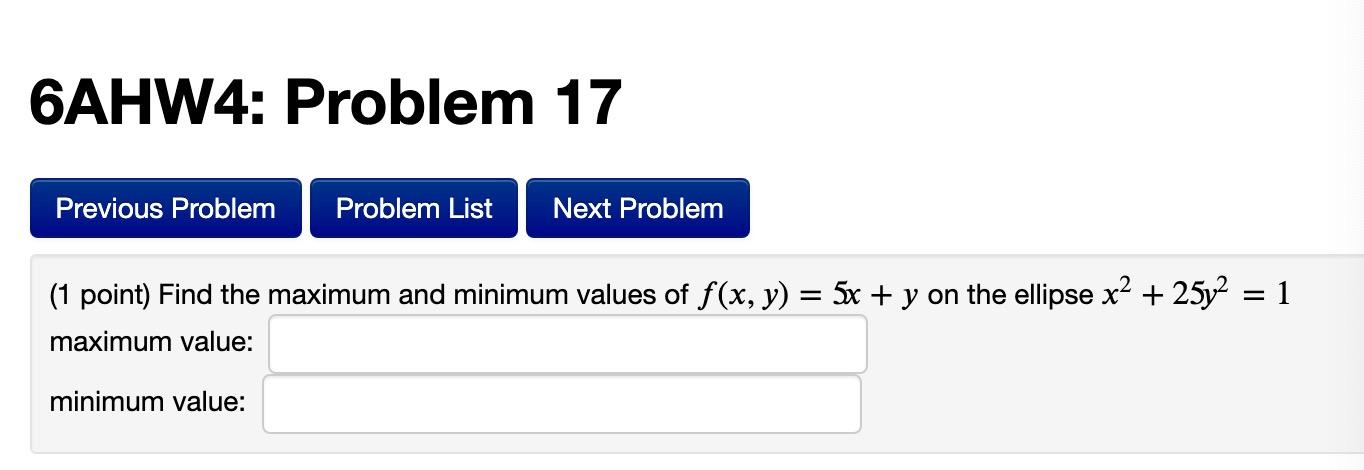 Solved 6AHW4: Problem 17 Previous Problem Problem List Next | Chegg.com