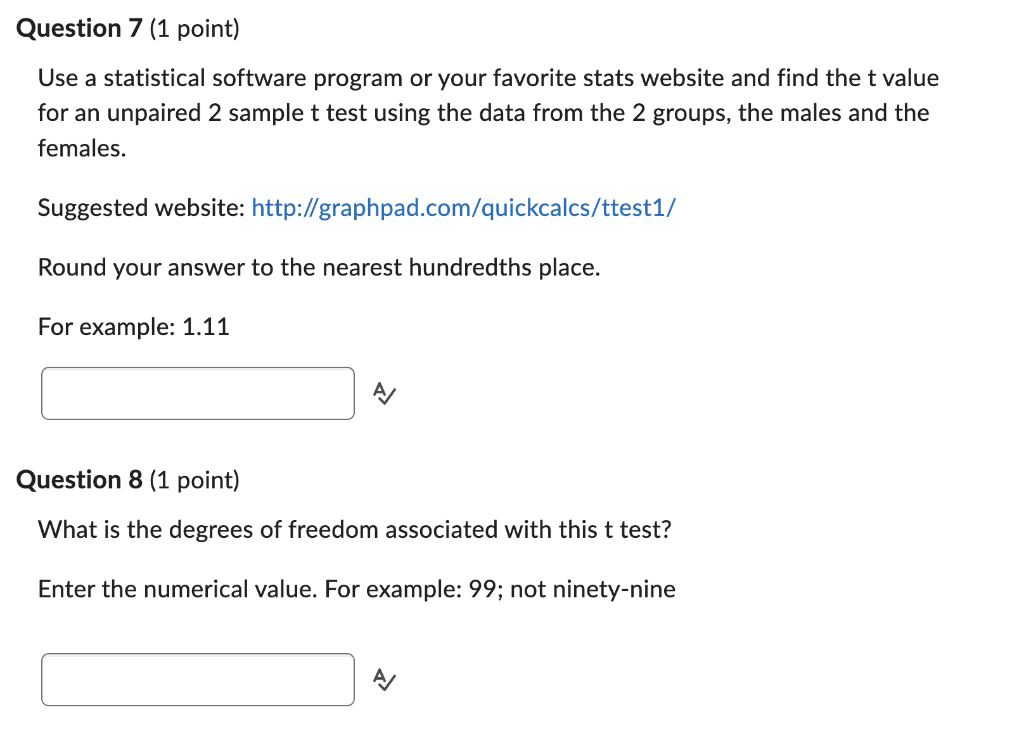Solved Use a statistical software program or your favorite | Chegg.com