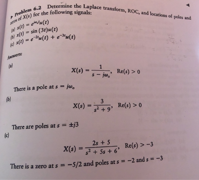Solved Dctermine the Laplace transform, ROC, and locations | Chegg.com