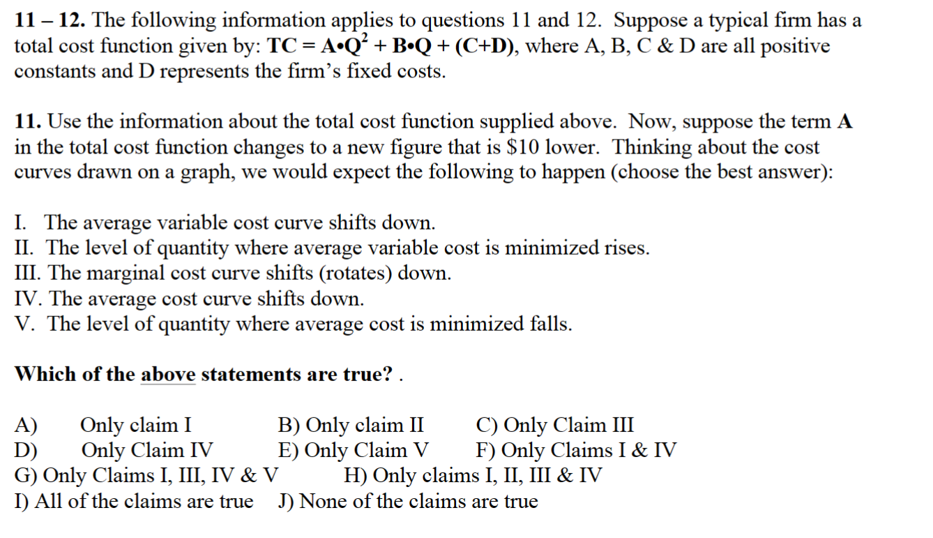 Solved 11 - 12. ﻿The following information applies to | Chegg.com