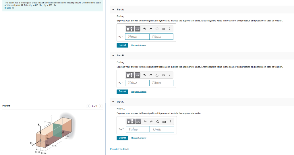 Solved The beam has a rectangular cross section and is | Chegg.com