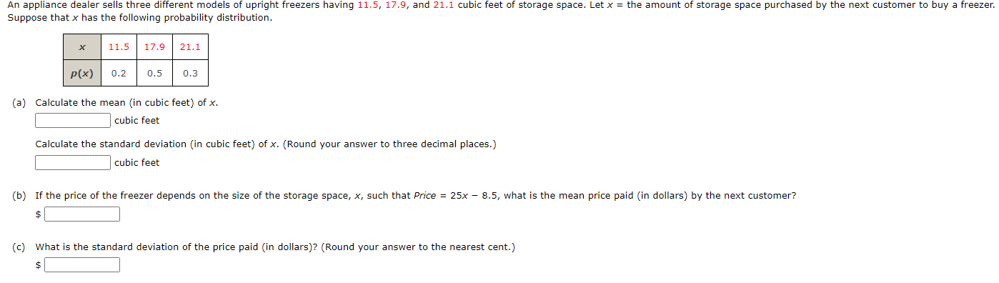 Solved An appliance dealer sells three different models of | Chegg.com