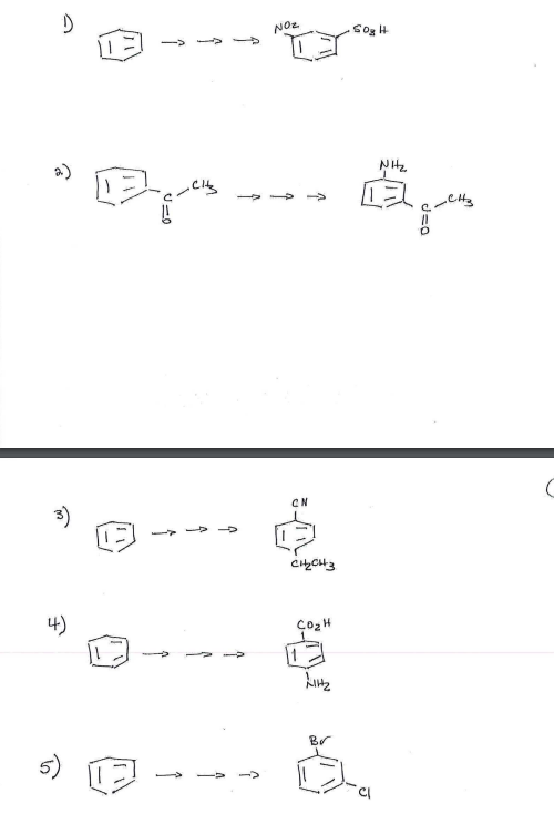 Solved Write the synthesis sequence to obtain the products | Chegg.com