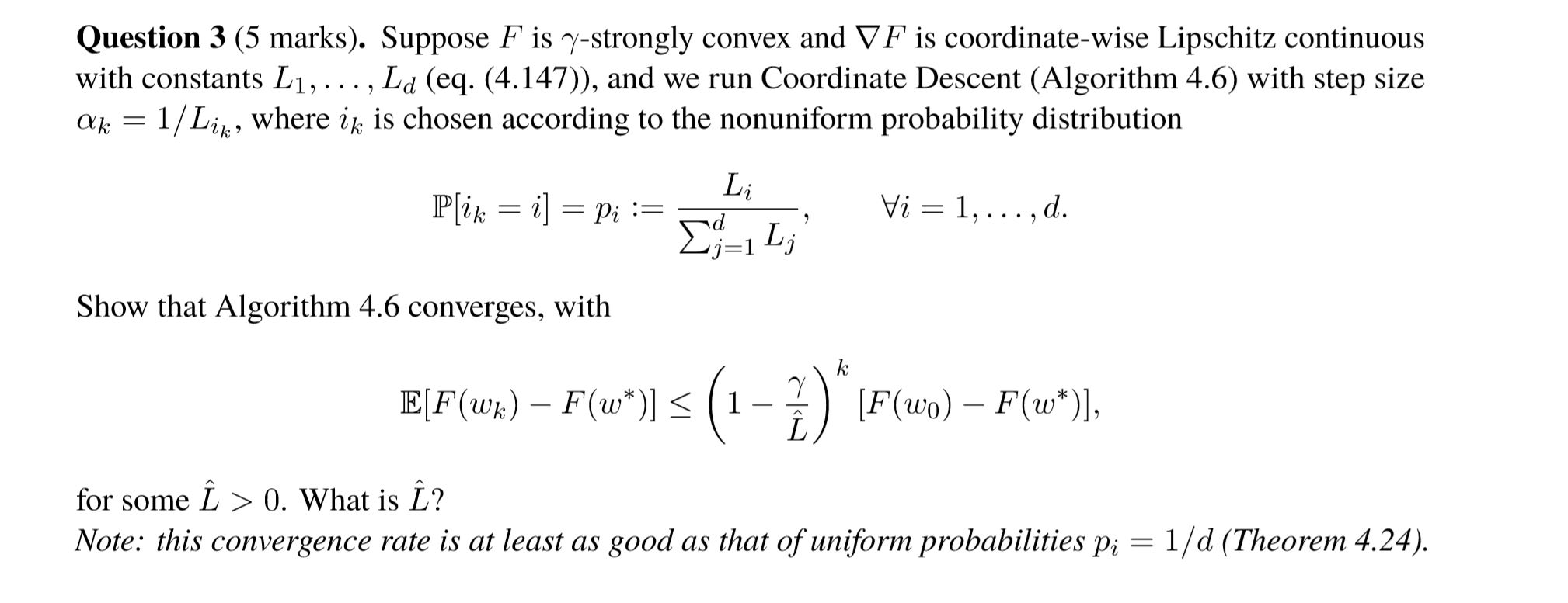 Question 3 (5 marks). Suppose F is y-strongly convex | Chegg.com