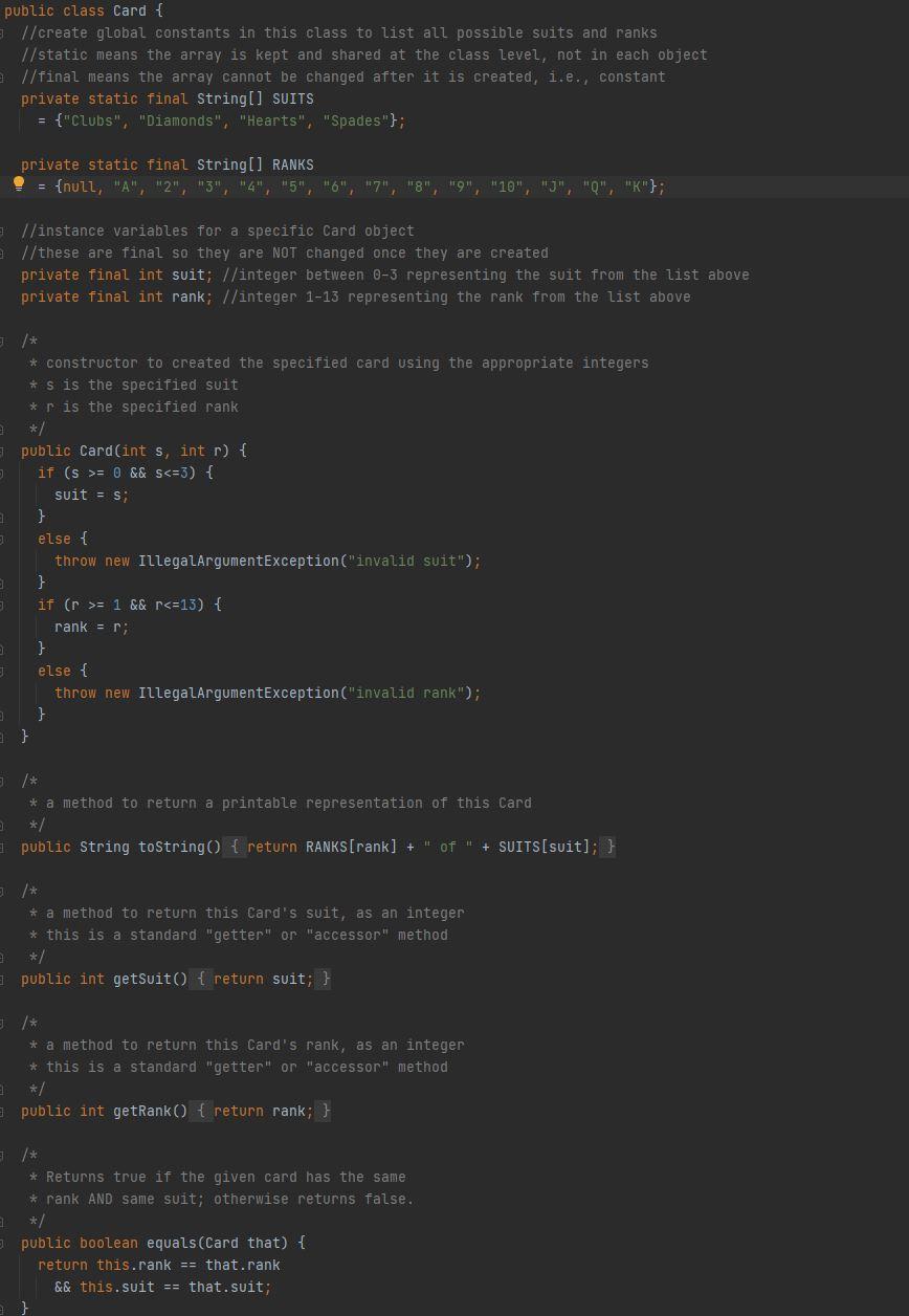 Solved Create a simplified Blackjack game using the Deck and | Chegg.com