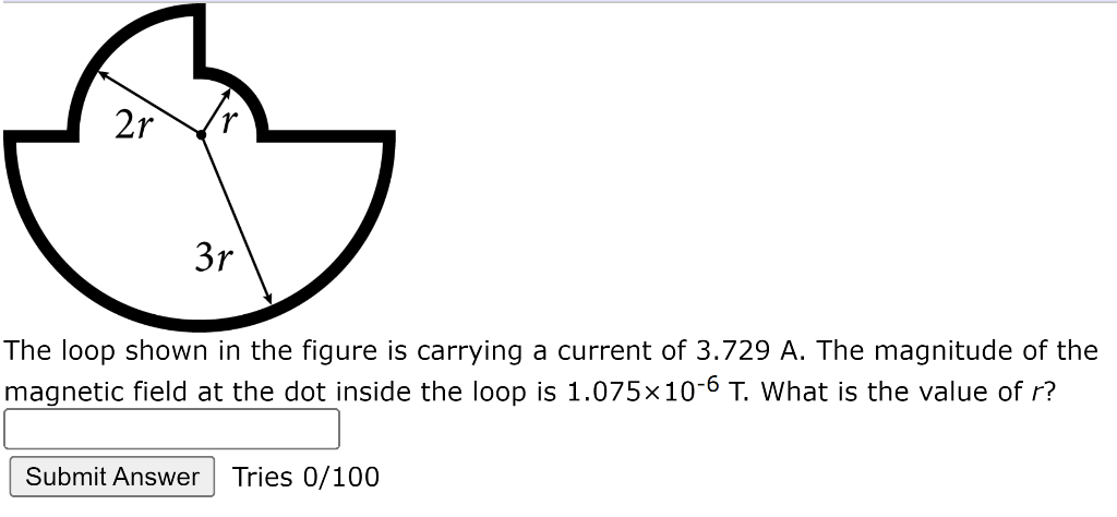 Solved The loop shown in the figure is carrying a current of | Chegg.com