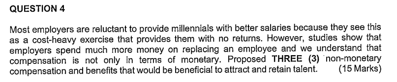 Solved Most employers are reluctant to provide millennials | Chegg.com