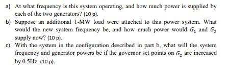 Solved Figure 1 shows two generators supplying load. | Chegg.com