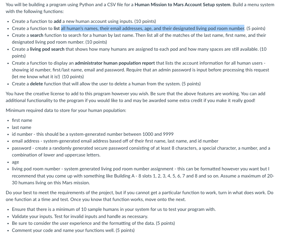 Solved Question: How to Create a function to display an | Chegg.com
