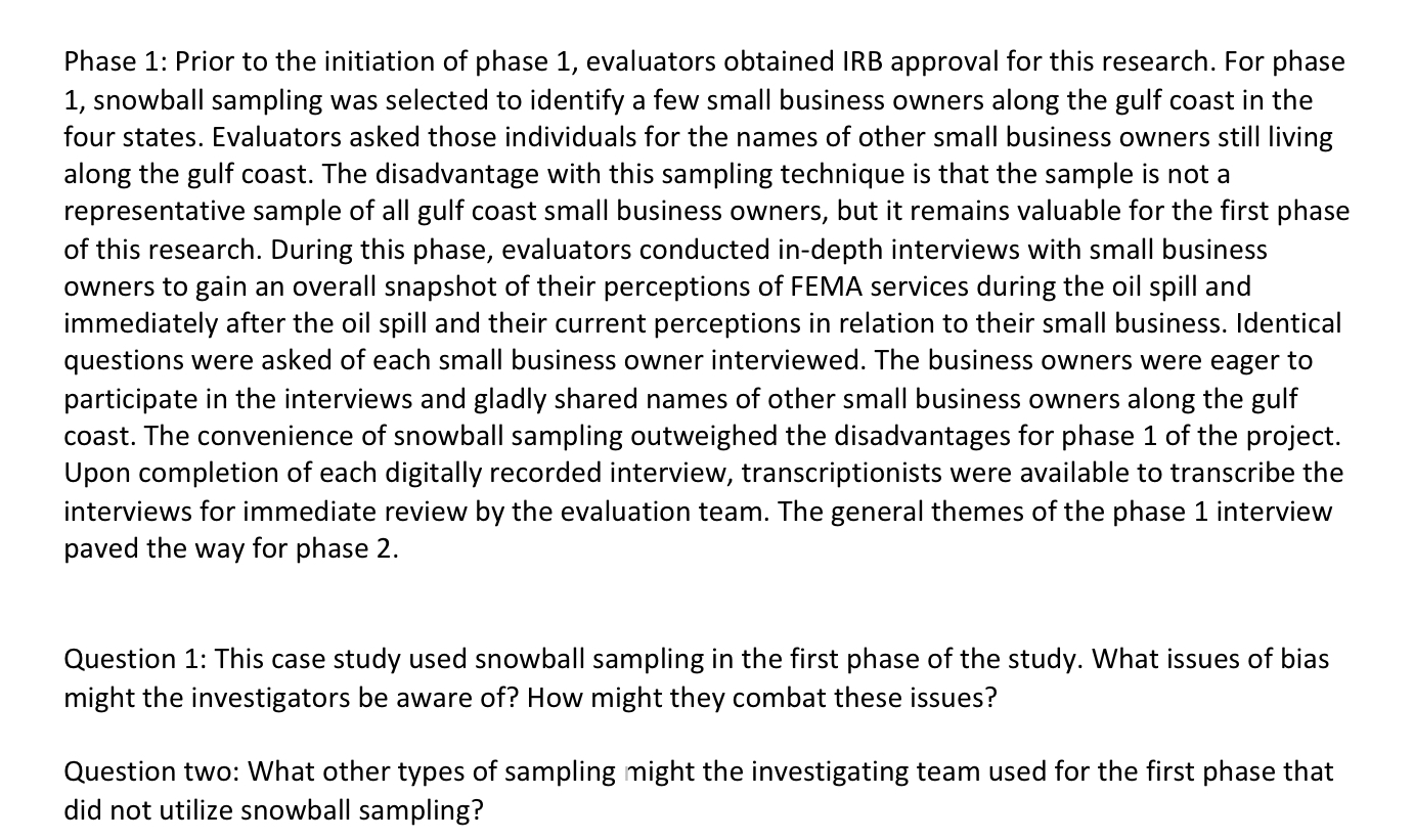 Phase 1: Prior to the initiation of phase 1, | Chegg.com