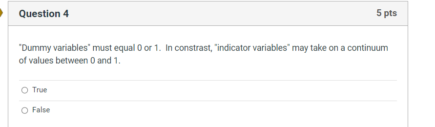 Solved "Dummy variables" must equal 0 or 1 . In constrast, | Chegg.com