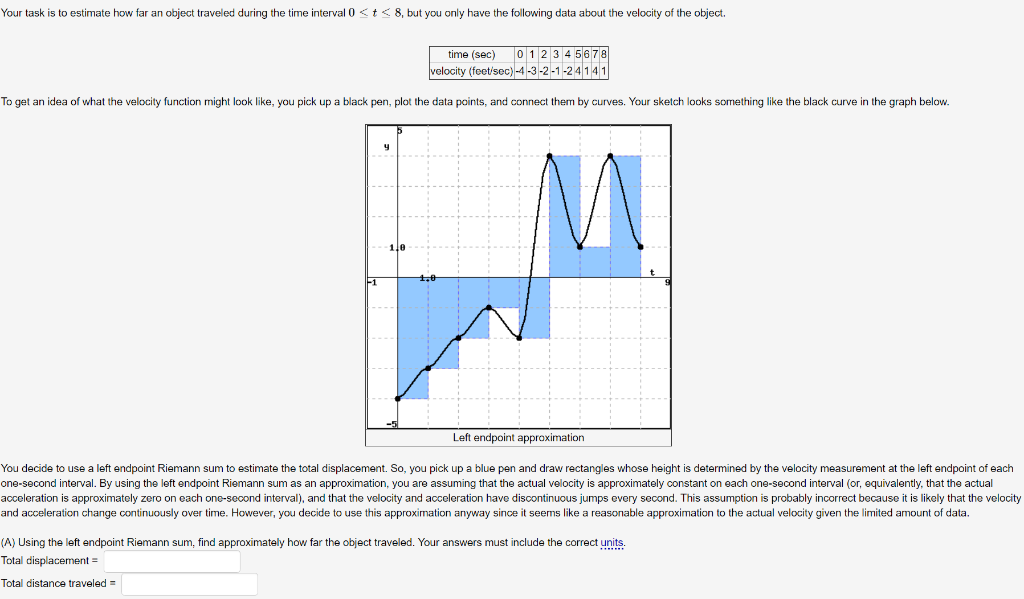 Solved Your task is to estimate how far an object traveled | Chegg.com